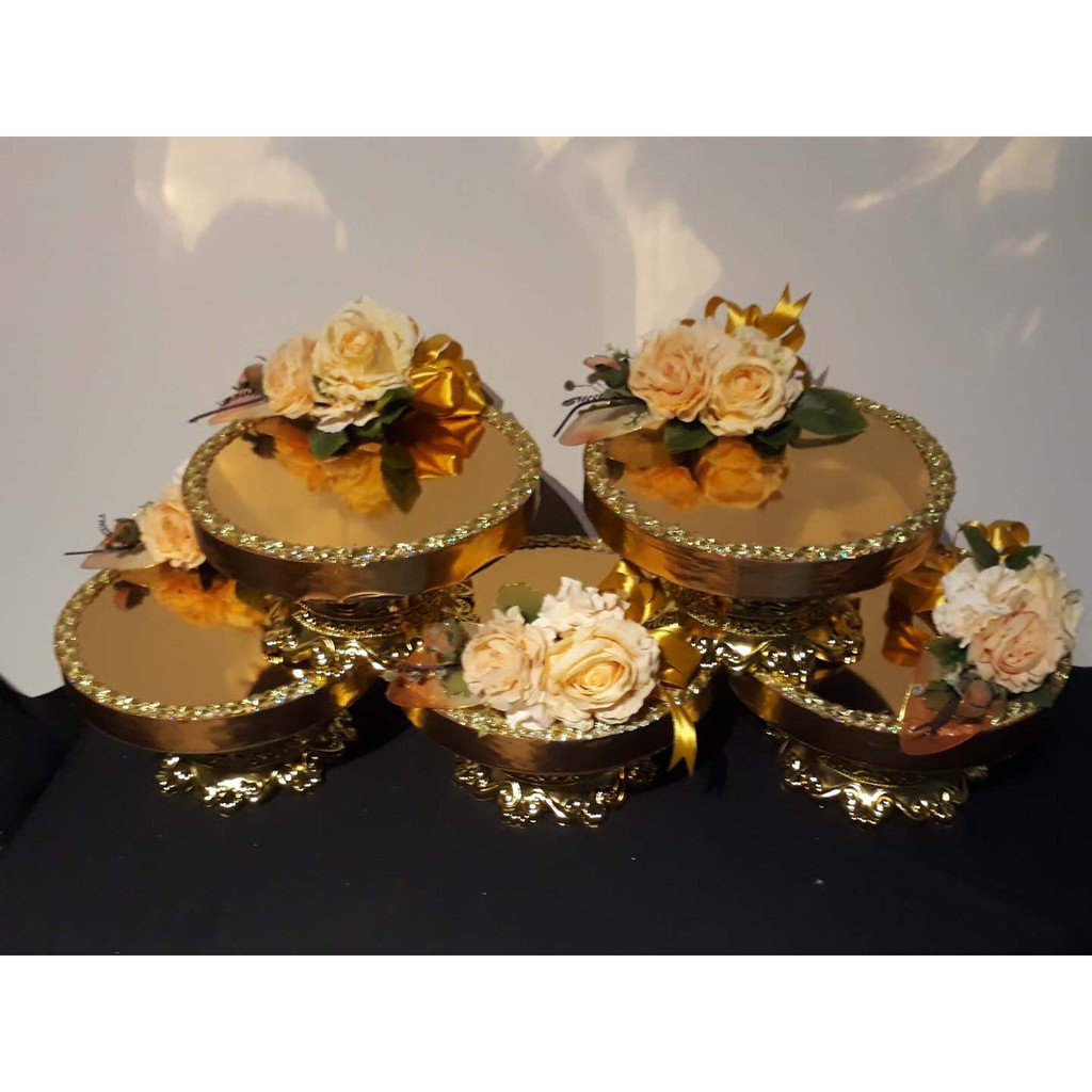Dulang Hantaran Kahwin - Design 64 (Tapak + Kaki + Bunga) | Shopee Malaysia