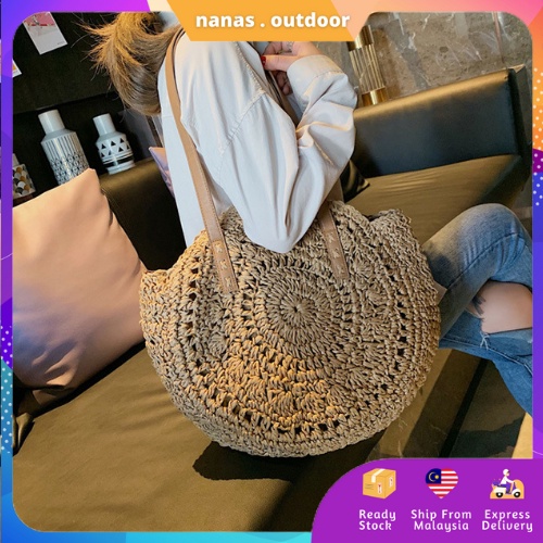 🇲🇾 [Nanas Outdoor] [Vintage Round] Vintage Round Big Capacity Beach ...