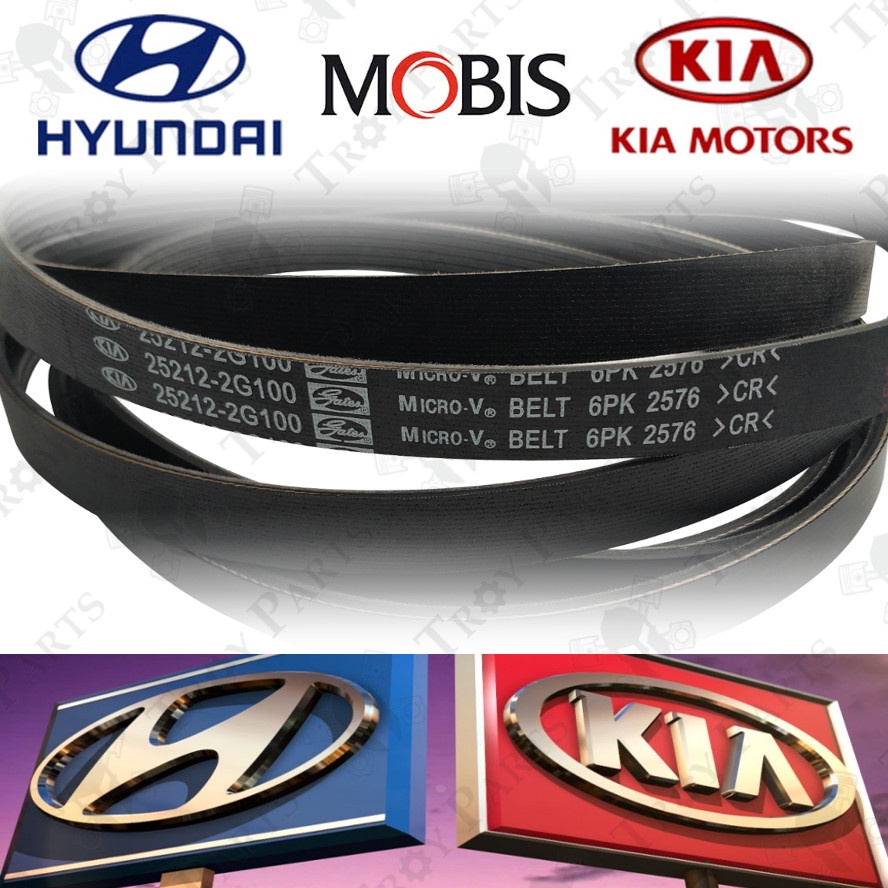 Original Kia Hyundai Fan Belt 25212-2G100 Kia Sorento XM 2011 Hyundai ...