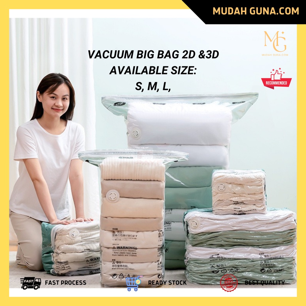 Beg Pembungkusan Vaccum, Vacuum Compression Bag, Beg Pemampatan untuk ...