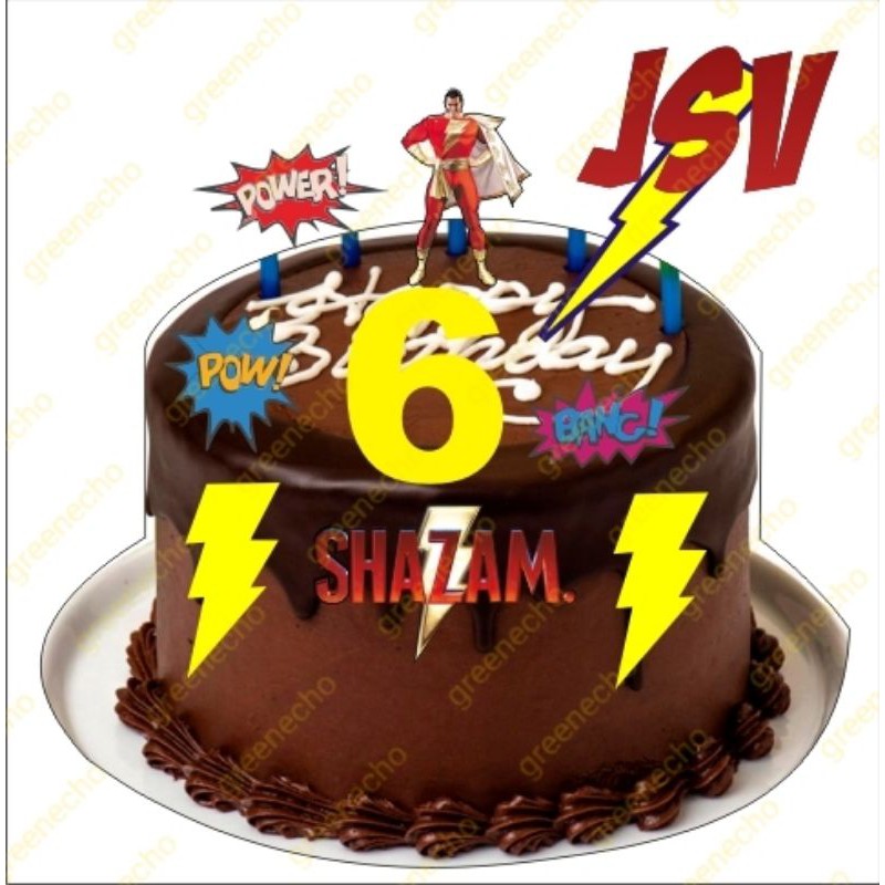 Shazam hero cake topper (1set) | Shopee Malaysia