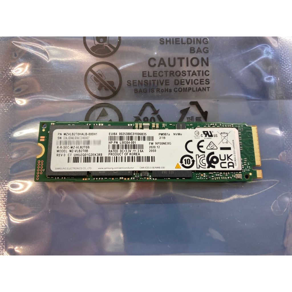Samsung PM981a 2TB NVMe SSD (Almost New) + Free delivery | Shopee Malaysia