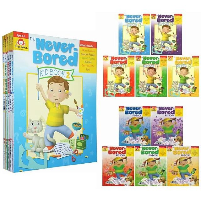 [10 Books] Evan Moor 🇨🇦 The never bored kid books | Shopee Malaysia