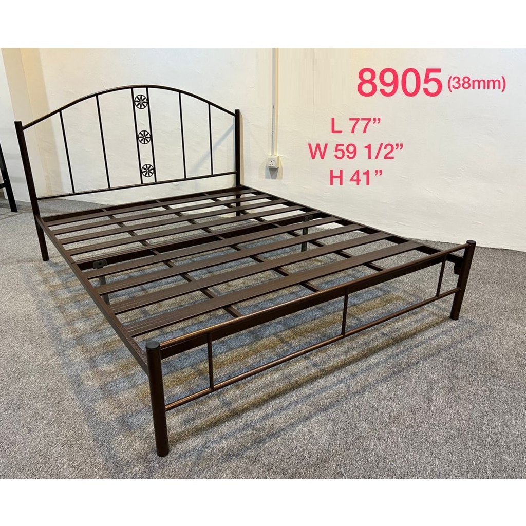 Metal Bed Single / Queen Bed Katil Besi Add on Foam Mattress | Shopee ...