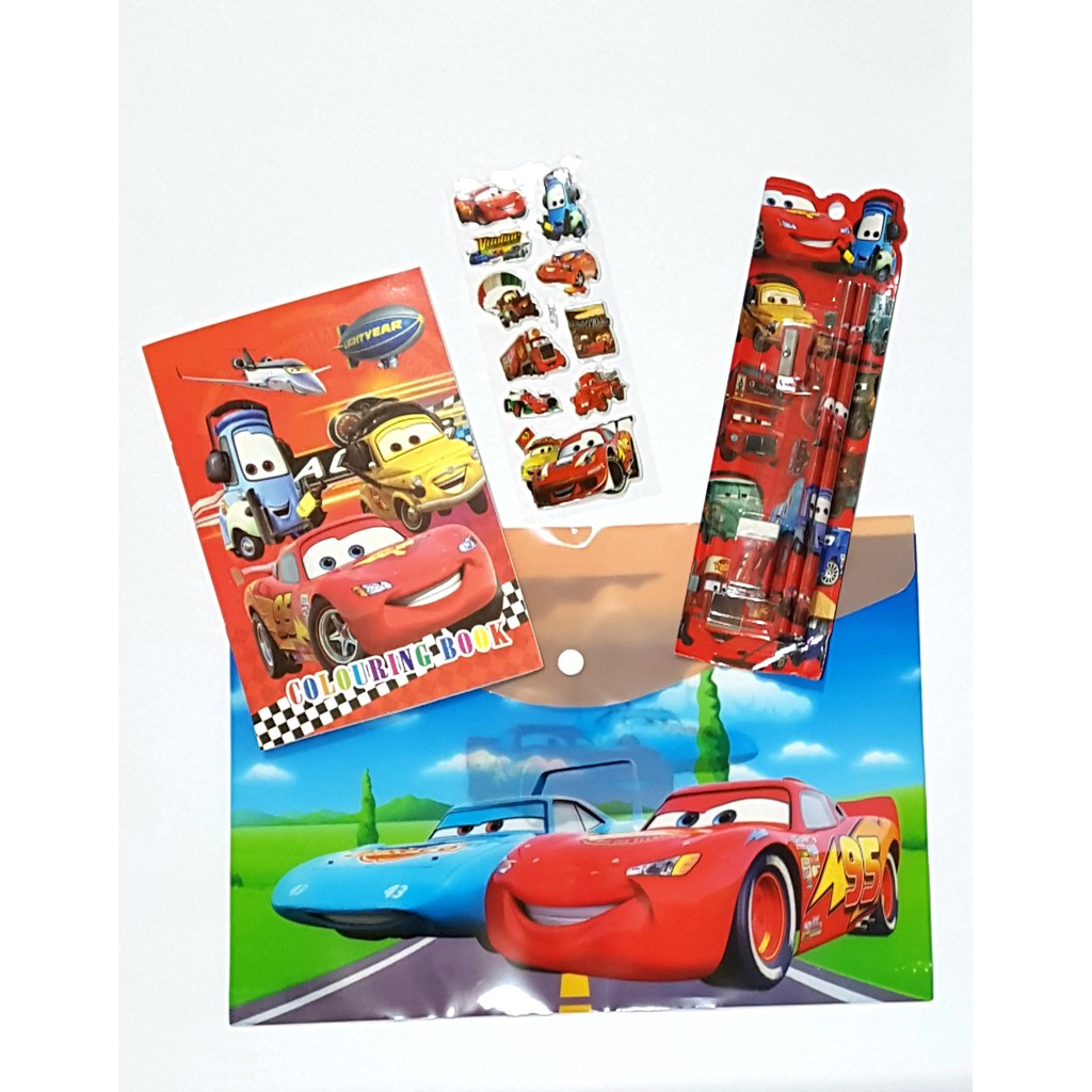 Cars Stationery Party Pack | Party Favor | Stationery Set | Shopee Malaysia