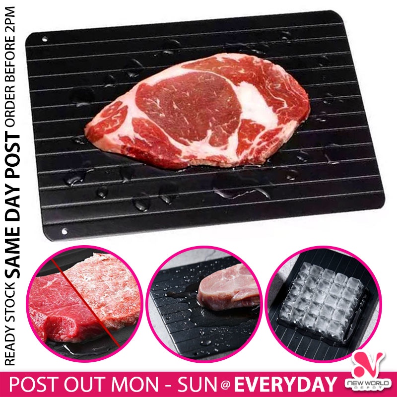 𝟮𝗠𝗠 𝗧𝗛𝗜𝗖𝗞 》Thaw Tray Frozen Food Steak Meat Fish Fruit Fast Quick ...