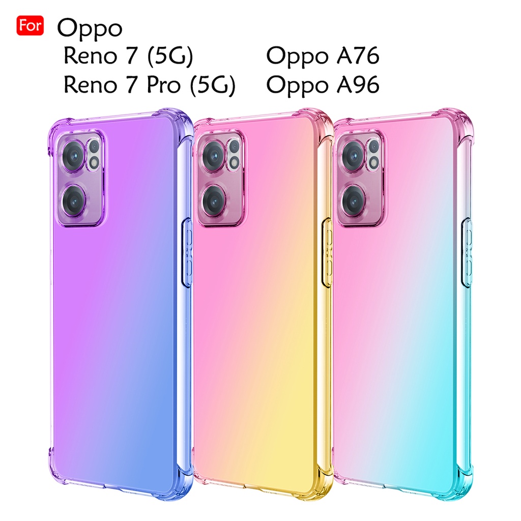 Oppo Reno 7 Pro 5G Reno 7 5G Oppo A76 A96 Rainbow Aurora Anti-Shock ...