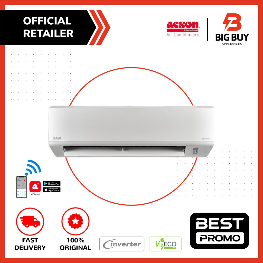 ACSON 1~2.5HP WIFI INVERTER MyEco AVO A3WMY A3WMY10N / A3WMY25N ...