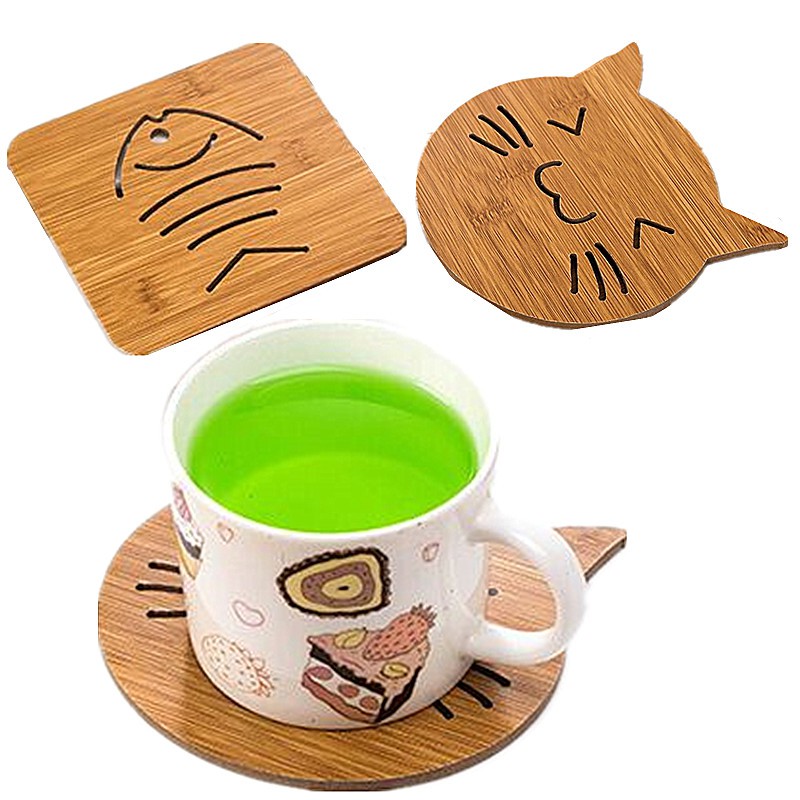 Wooden Cup Holder Base Heat Prevention (1pcs) | Shopee Malaysia