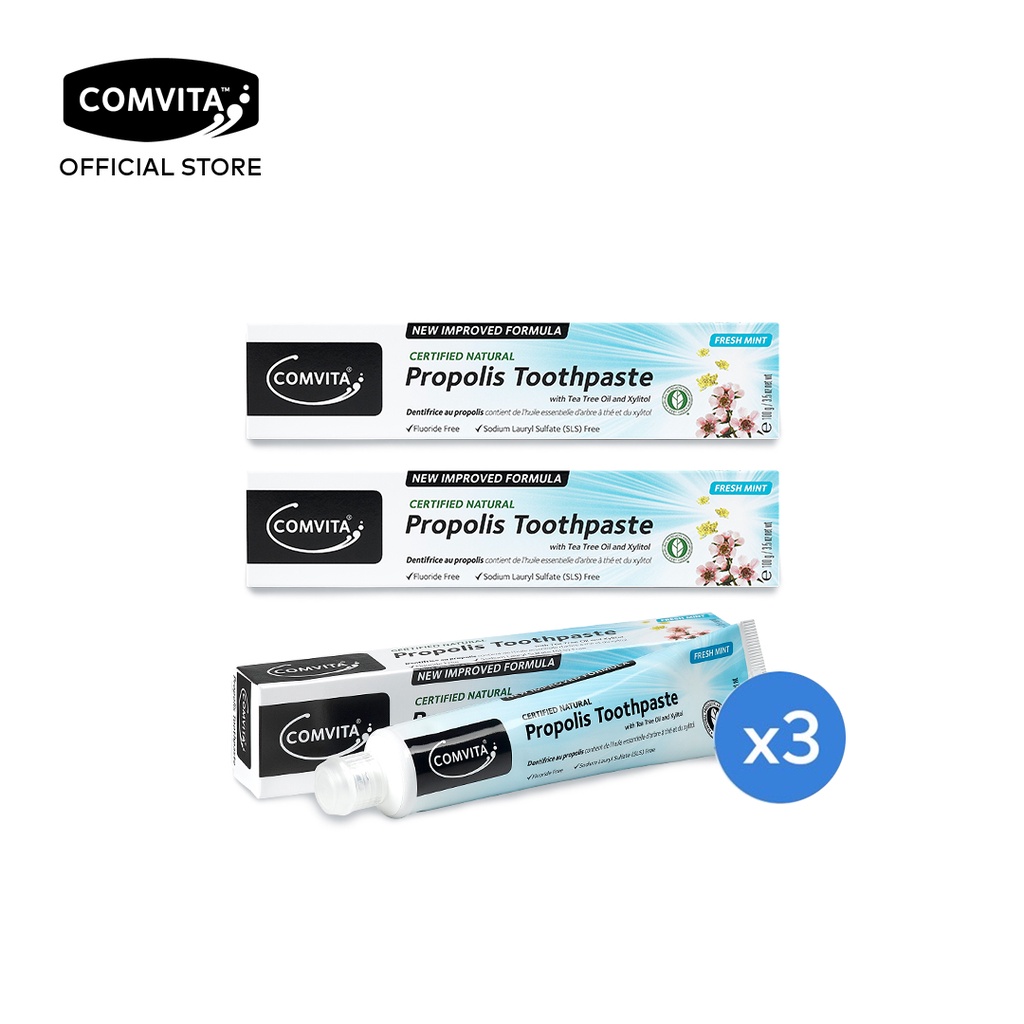 [Bundle] Comvita Natural Propolis Toothpaste Fresh Mint 100g (Expiry on ...