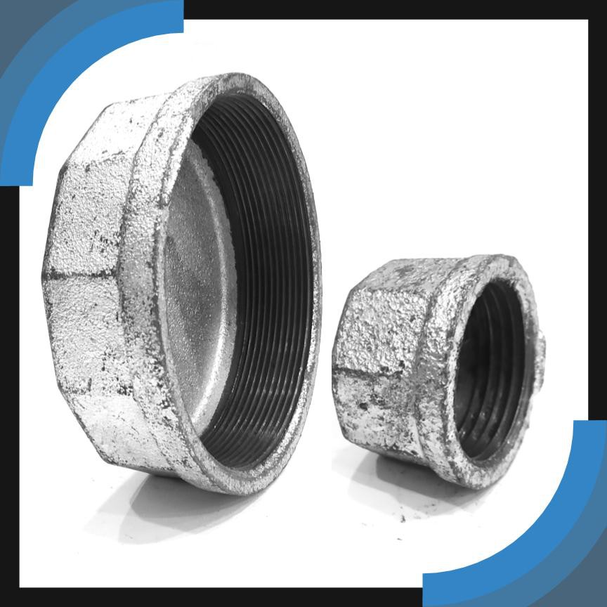 Galvanized End Cap Fitting 2" | 1 1/2" | 1 1/4" GI Steel Piping ...