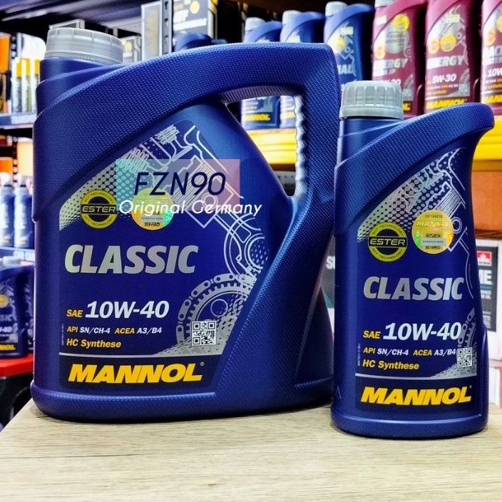 MANNOL 7501 Classic 10W40 HC + ESTER ( 4/5 Liter ) | Shopee Malaysia
