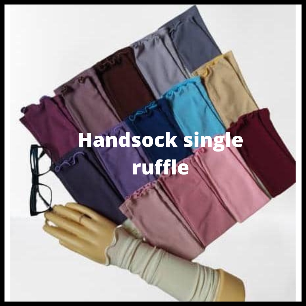 Handsock Sarung Tangan Muslimah Sarung Lengan Kain Mosscrepe single ...