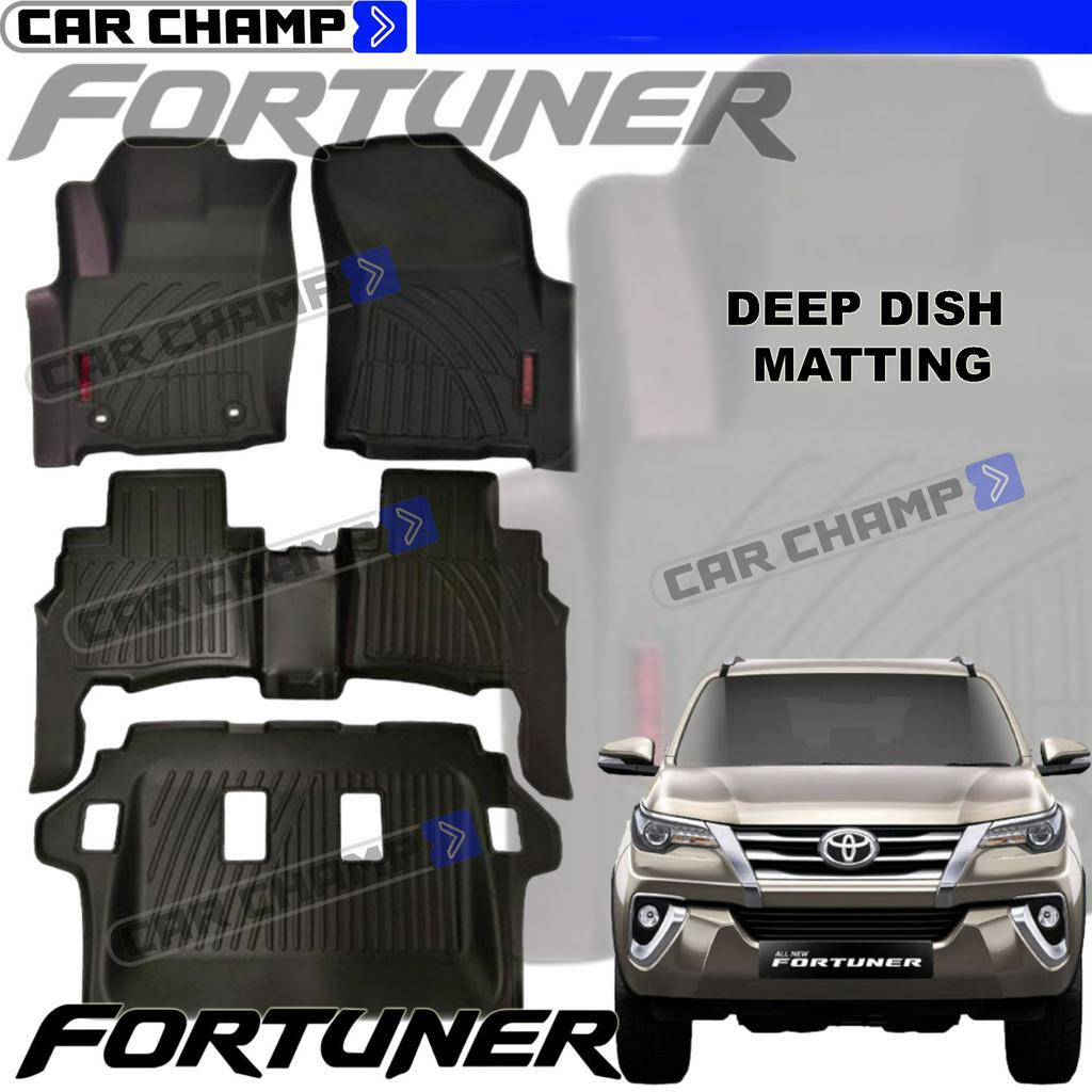 Toyota Fortuner 2016 to 2023 OEM/EXCELLENT Deep Dish Matting (3 TYPES ...