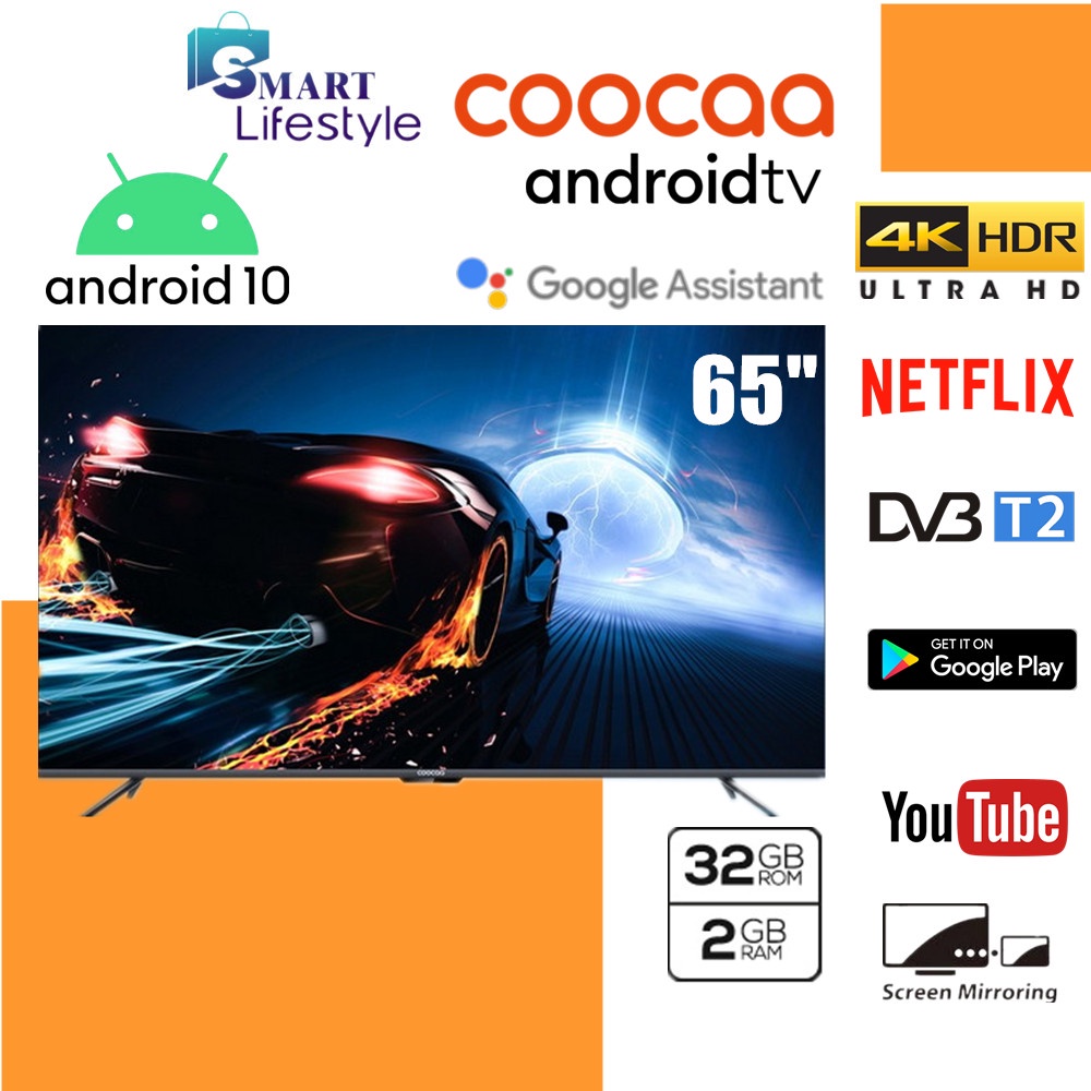 Coocaa 4K UHD Android10 Smart TV LED with Netflix & Playstore 50S6G/65S6G PRO (50"/65") | Shopee ...