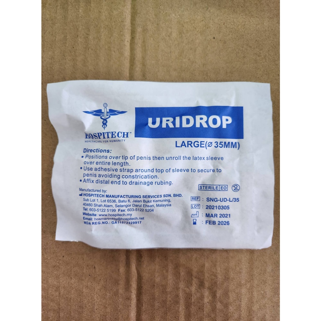 URIDROP Male External Catheter (condom catheter) L-35MM/ PCS | Shopee ...