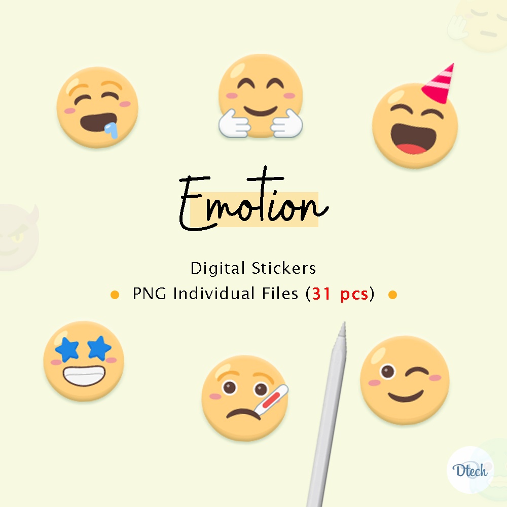 [ PNG ] Emotion Digital Stickers | Shopee Malaysia