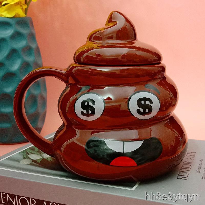 Creative and funny poop ceramic water cup, weird spoof, tricky bowl ...