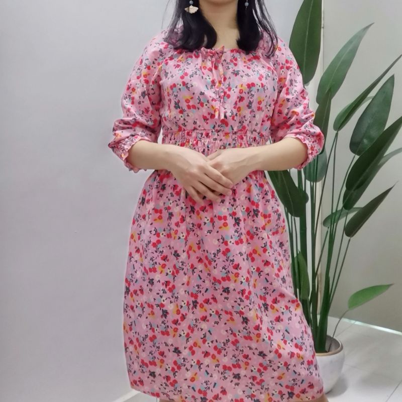 Ready Stock Freesize Flower Floral Bunga Dress Viral Summer Elastic ...