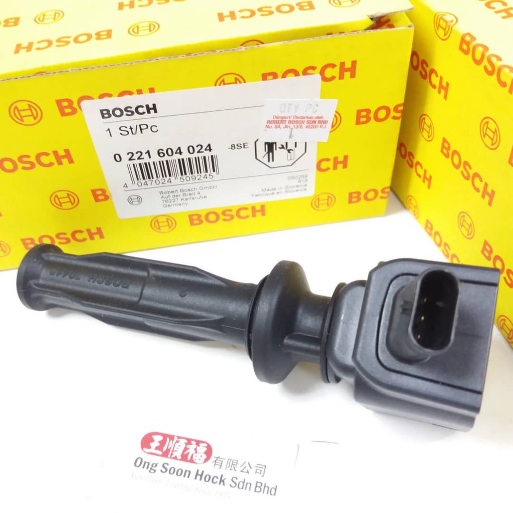 Volvo S60 V70 XC60 2.0 10-14 Ignition Coil 14V Bosch 0221 604 024 ...
