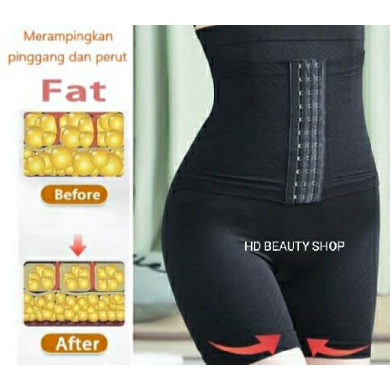 Ready Stock Women High Waist Slimming 2 in 1 Girdle With Shaper ...