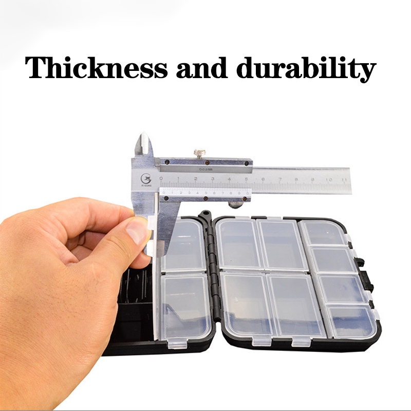 Memancing Portable Fishing Tackle Box Plastic Fishing Lure Hook Rig ...