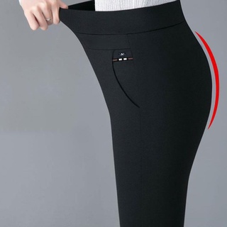 Plus Size M-5XL Long Legging Pants Women Casual Black Office Tight ...