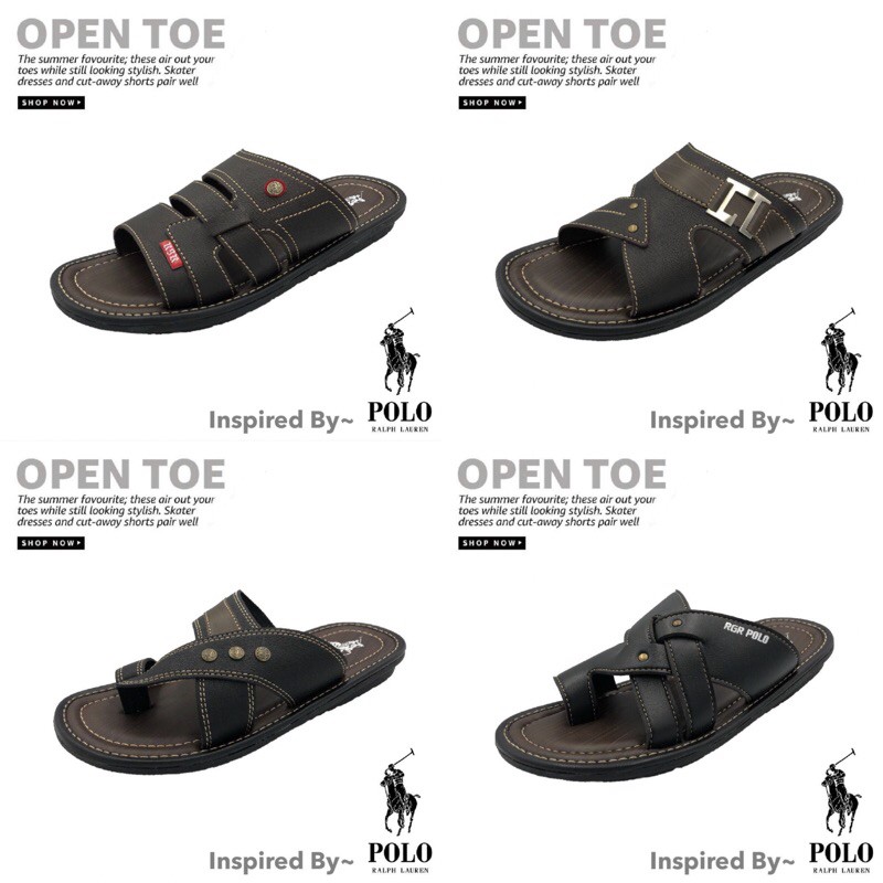 Hot Selipar Polo Laki Gempak Men’s Cushioned Comfort Sandal Casual PU ...
