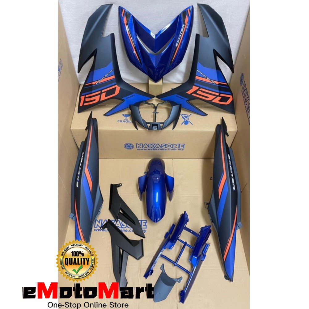 YAMAHA Y15ZR V1 Y15ZR V2 COVER SET EXCITER KINGS BLUE RAPTOR #TANAM ...
