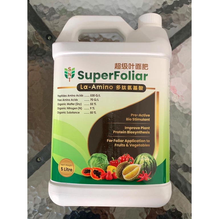 SNT SuperFoliar Lα-Amino 超级叶面肥 [多肽氧基酸] [5L] | Shopee Malaysia