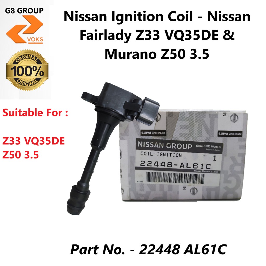 Nissan Ignition Coil - Nissan Fairlady Z33 VQ35DE & Murano Z50 3.5 ...