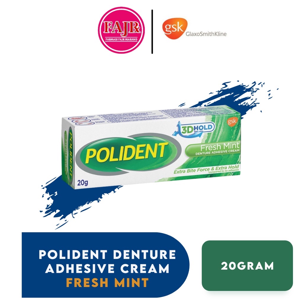 POLIDENT Denture Adhesive Cream (Fresh Mint) | Shopee Malaysia