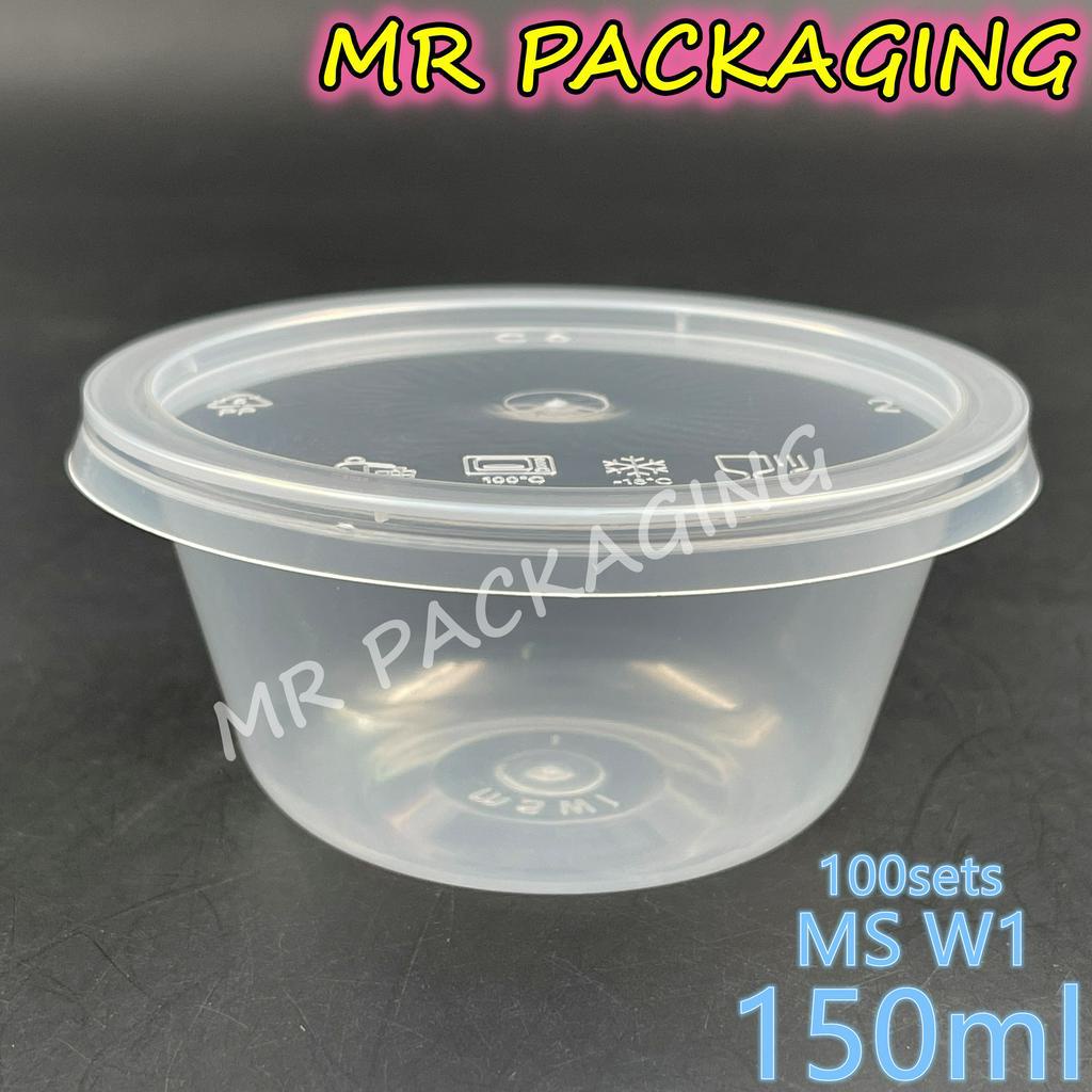 MS W1 150ml Microwaveable Round Container [ 100sets± ] 150 ml - Bekas ...