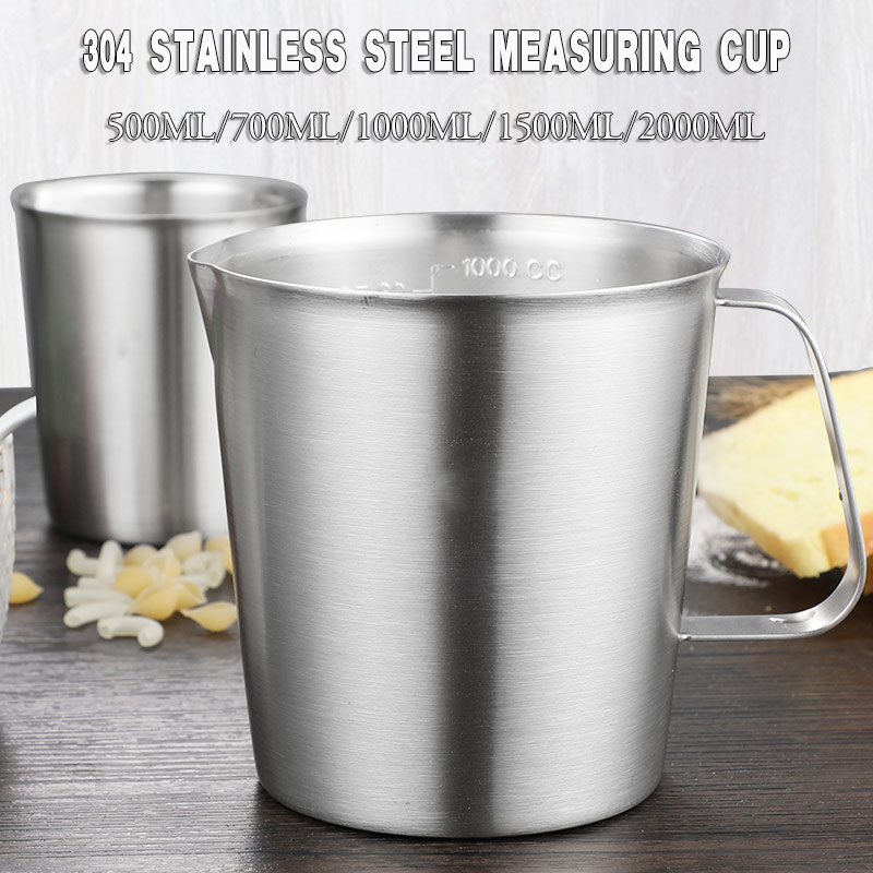 Deluxe 304 Stainless Steel Measuring Cup Set - Easy to Read, Easy Pour ...