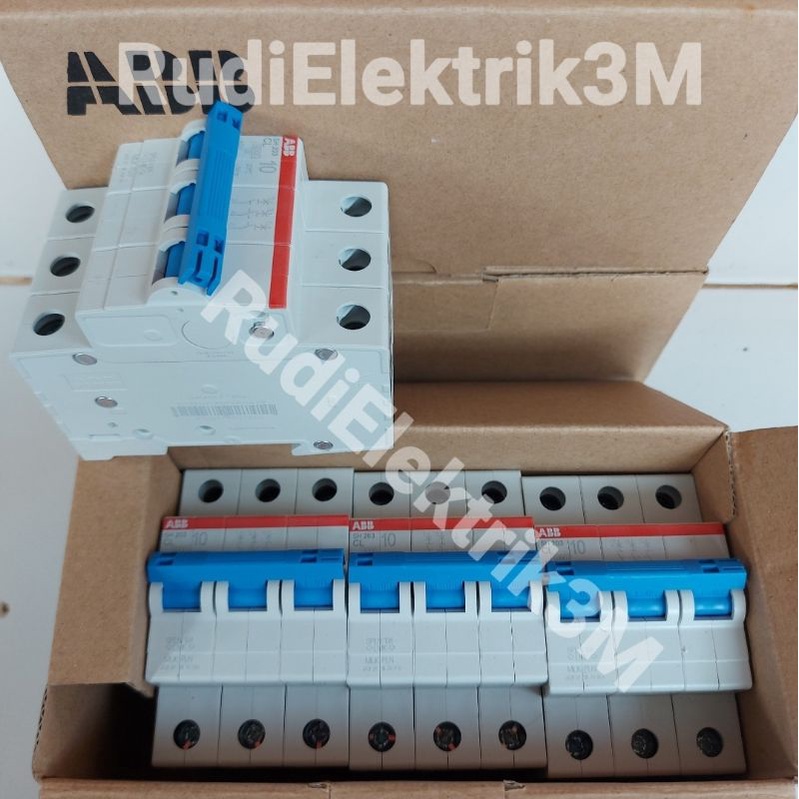 Mcb ABB 10A 3Phase Original PLN type SH 203 Blue | Shopee Malaysia