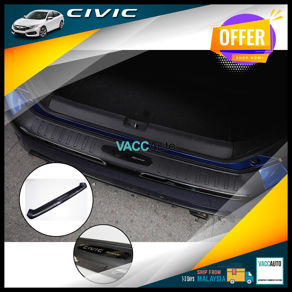 Honda Civic FC 10th Rear Bumper Protector Rear Bumper Sill Protector ...