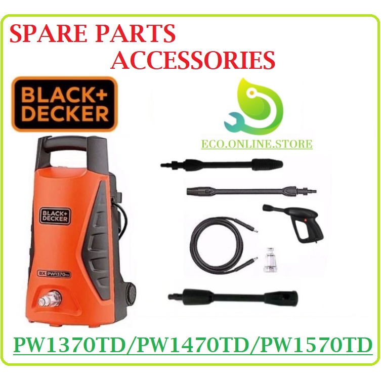 BLACK AND DECKER PW1370TD PW1470TD PW1570TD HIGH PRESSURE WASHER WATER JET ACCESSORIES HOSE ...