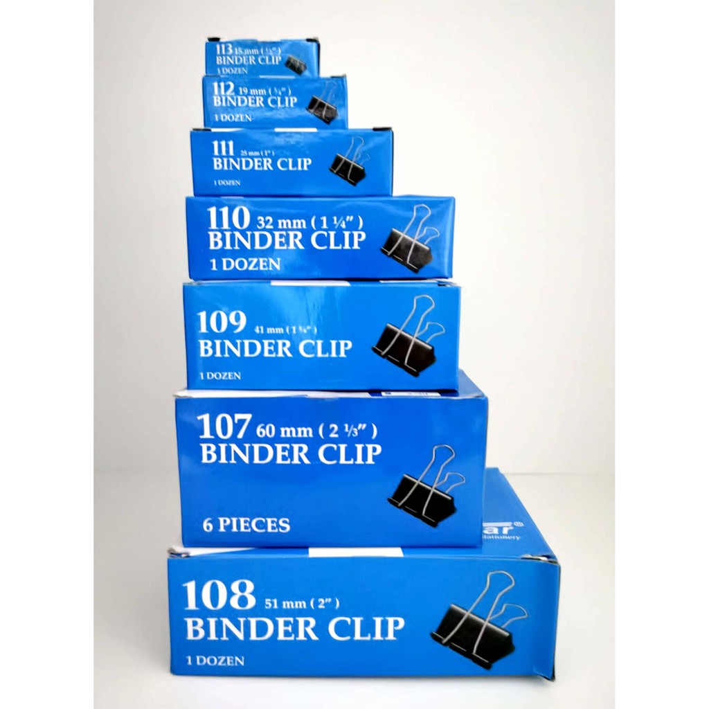 Binder Clip / Double Binder Clip (15mm / 19mm / 25mm / 32mm / 41mm / 51mm) | Shopee Malaysia