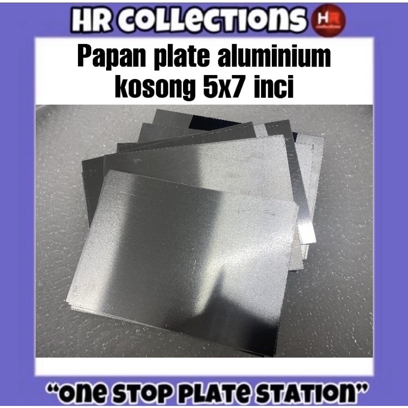 Papan plate besi aluminium kosong petak motosikal 5x7 inci | Shopee ...