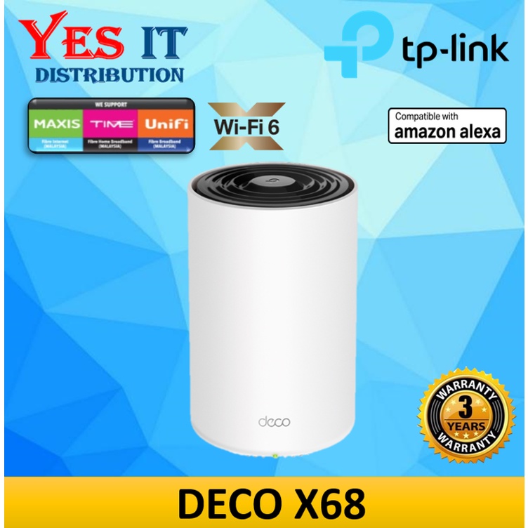 TP-Link Deco X68 AX3600 Mesh Wifi 6 Router Whole Home System Wireless ...