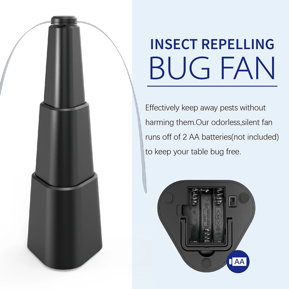 Collapsible Mosquito Fly Repellent Fan Outdoor Flies Automatic Fly Trap ...