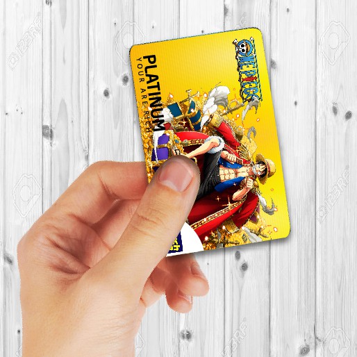 Monkey D Luffy One Piece Anime Touch N Go Platinum Edition Card Sticker ...