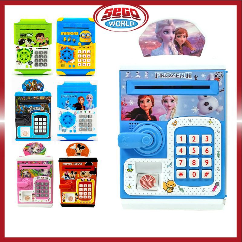 Kids Money Saving Box Password Digital Money Fingerprint Unlock Tabung ...