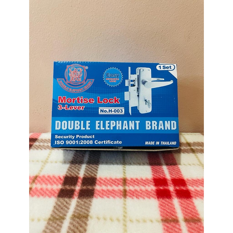 Double Elephant Brand Mortise Door Lock 3-Lever (No.H-003) | Shopee ...