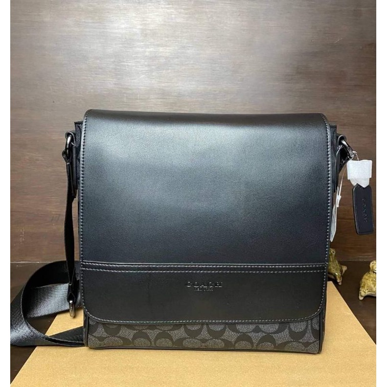 F73339 Coach Houston Map Messenger Bag in Signature Canvas | Shopee ...