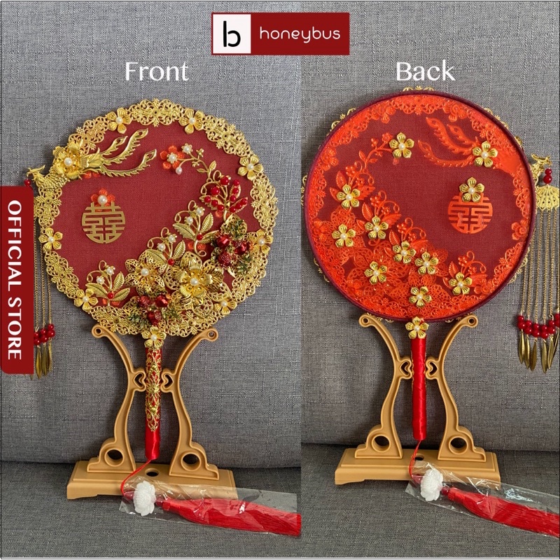HoneyBus Chinese Style Wedding Fan Classic Hand Held Wedding Fan ...