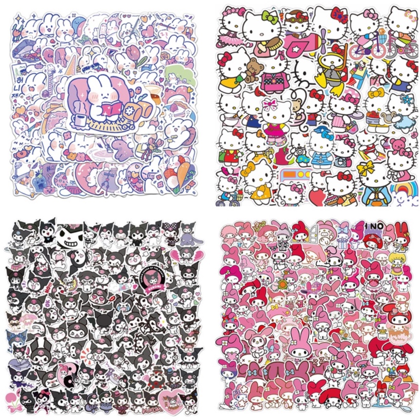 200 50pcs Kawaii Kuromi My Melody Cinnamoroll Kittys Sanrioed Anime
