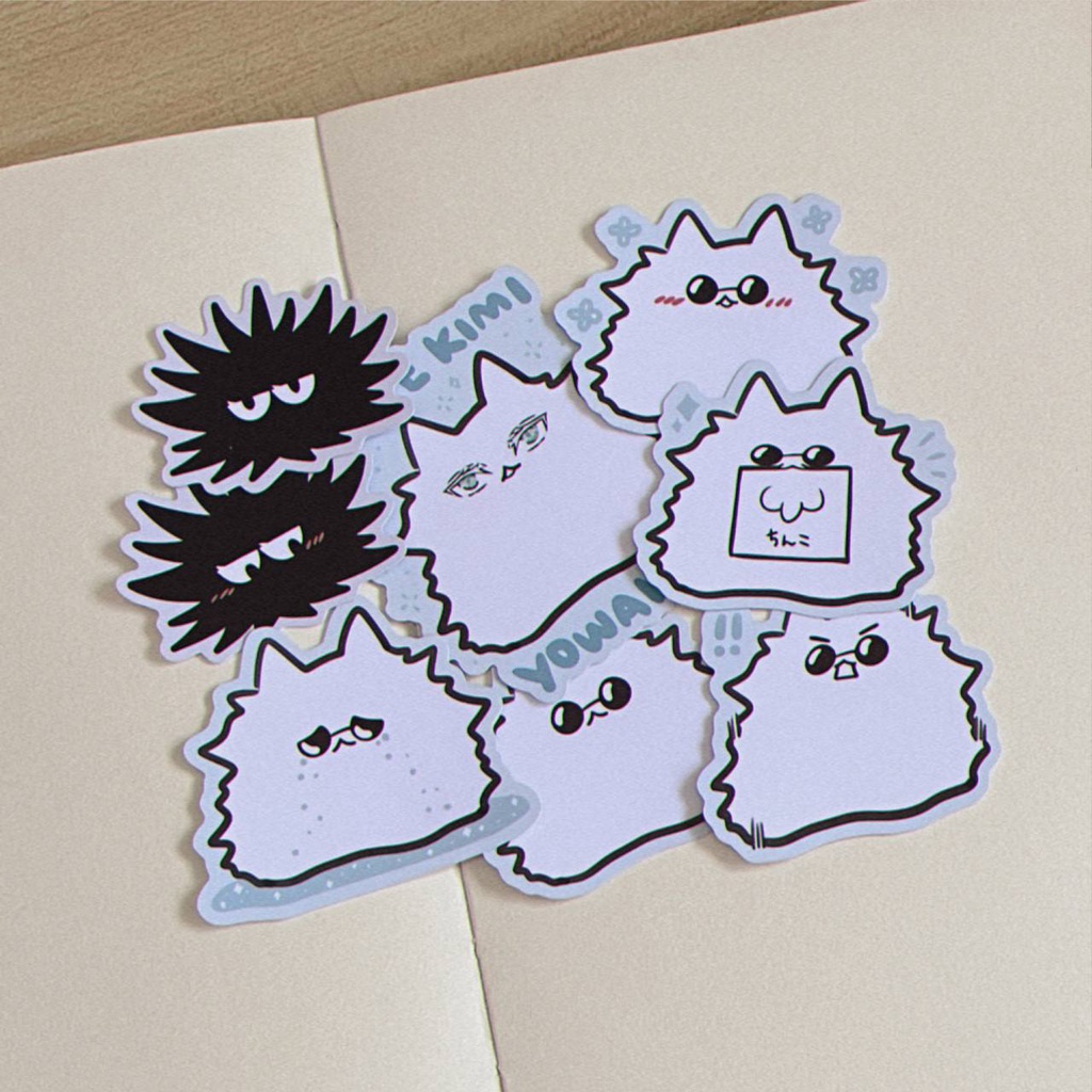 jujutsu kaisen catoru gojo & soot sprite megumi stickers & stardust ...
