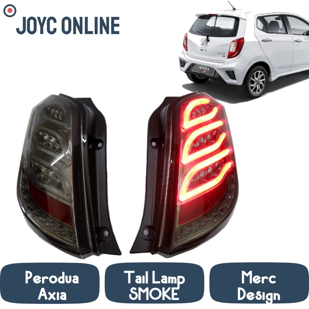 Perodua Axia tail lamp mercedes design LED + Light Bar 1 set 2pcs ...