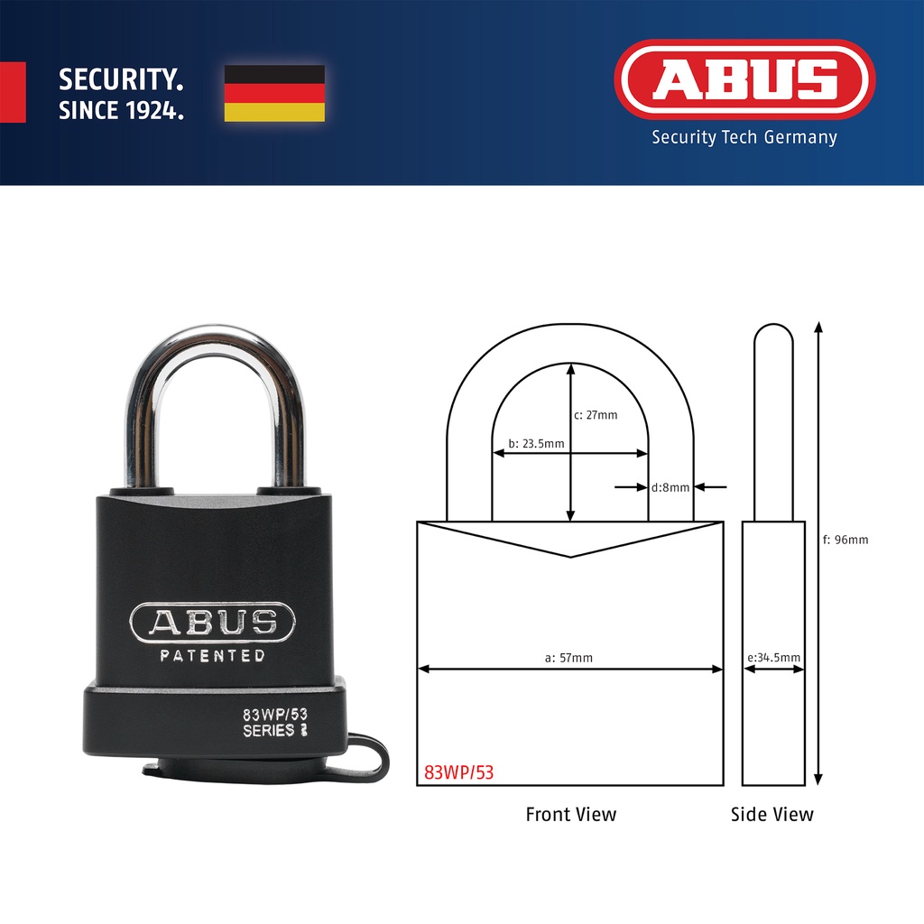Abus 83MAR/45 Mariner, 83WPIB/53 Submariner Padlock & 83WP/53 Extreme ...